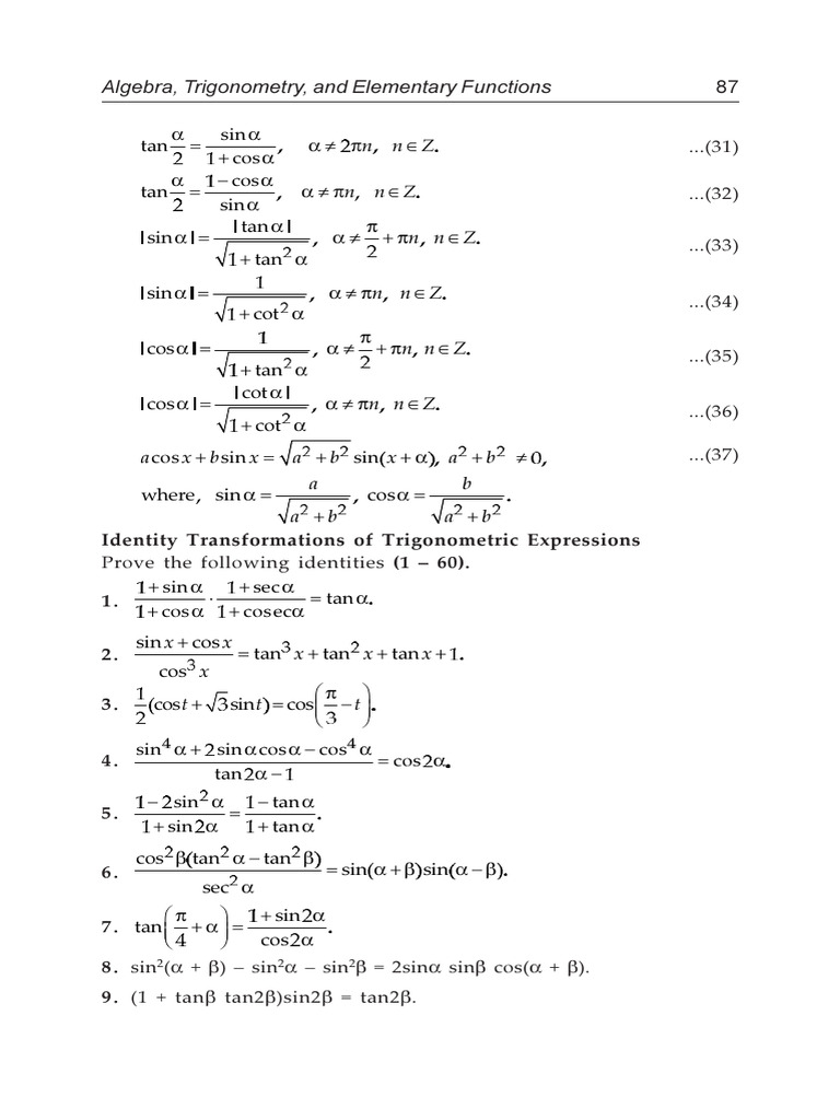 Trigonometry Prilepko DPP | PDF | Trigonometry | Mathematical Objects
