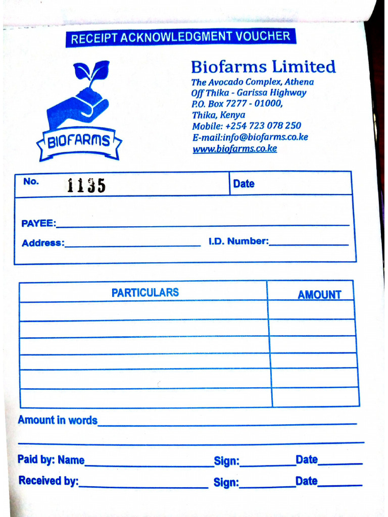 Funds Receipt Aknowledgement Form | PDF