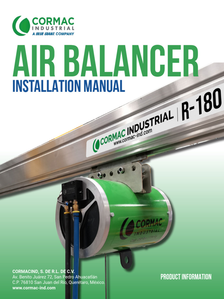 Cormac Air Balancer Installation Guide | PDF | Valve | Rail Transport