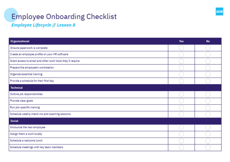 Employee Onboarding Checklist | PDF
