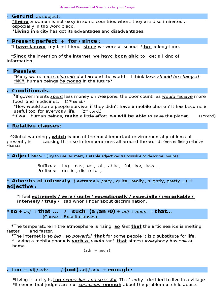 Writing Useful Tips | PDF | Adjective | Linguistic Typology