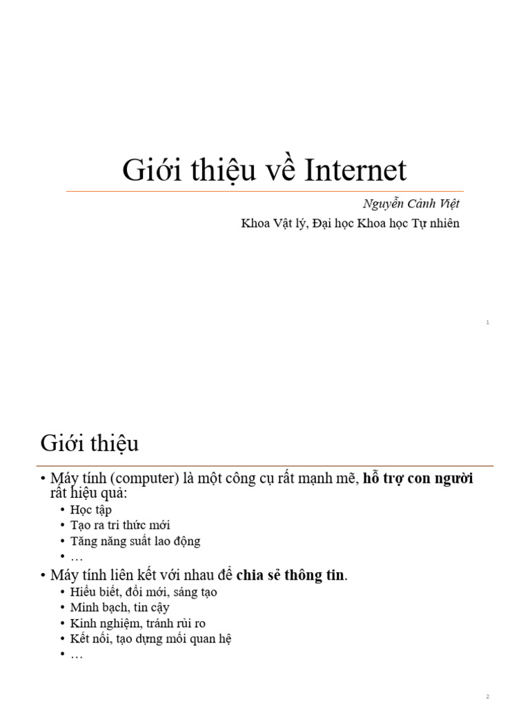 Chuong 1. P - 1 - 1. (Gioi Thieu Ve Internet) | PDF