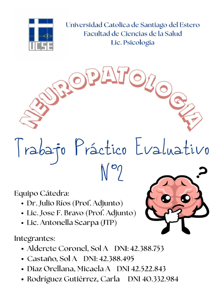 TP Evaluativo Neuro Afasias | PDF | Neuropsicología | Procesos mentales
