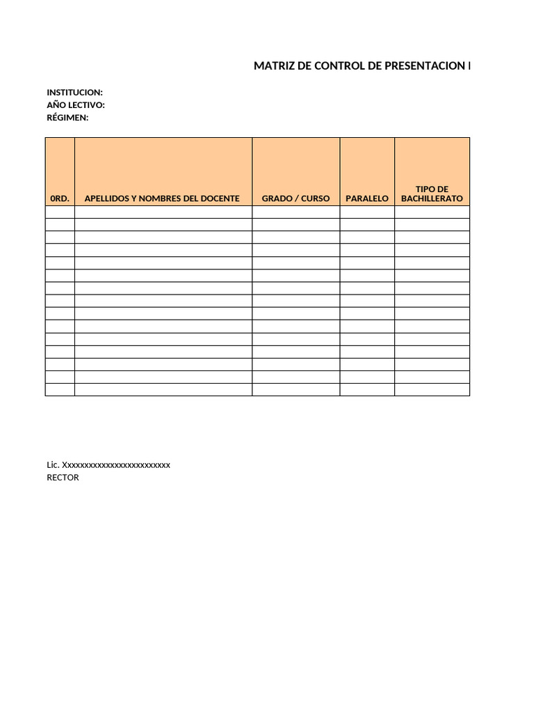 144.1. Matriz de Control de Recepcion de La Planificación Microcurricular | PDF