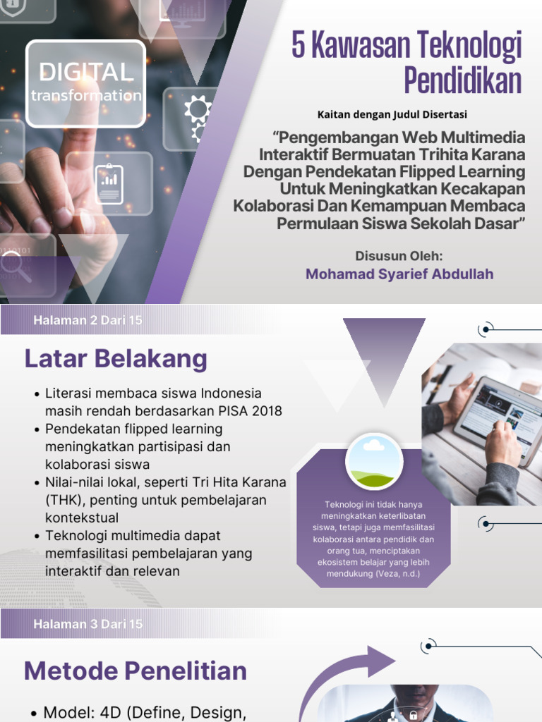 Ungu Dan Putih Modern Transformasi Digital Presentation | PDF