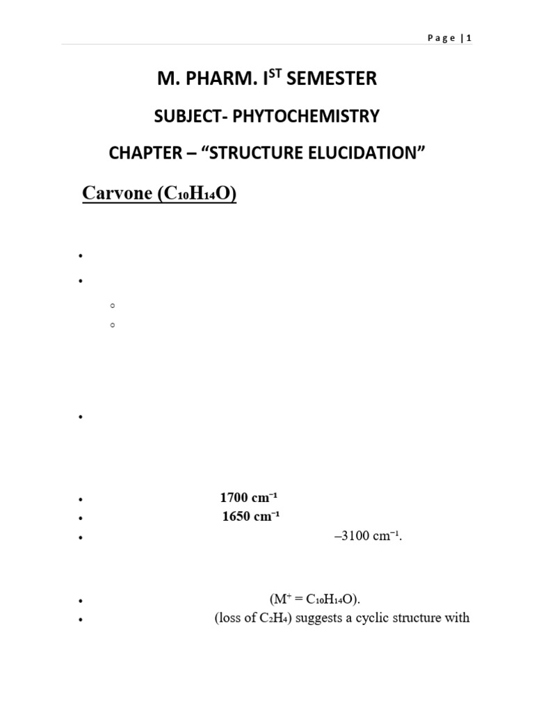 Structure Elucidation of Organic Compounds | PDF | Alkene | Pyridine