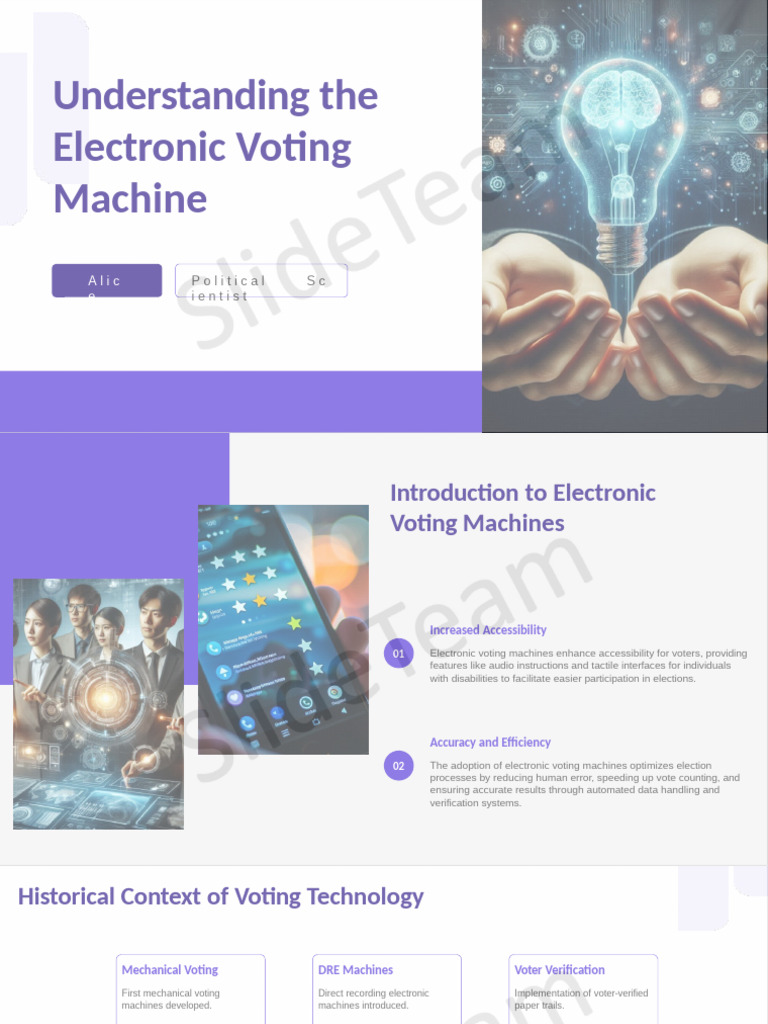 Understanding The Electronic Voting Machine: Alic e | PDF | Electronic Voting | Voting Machine