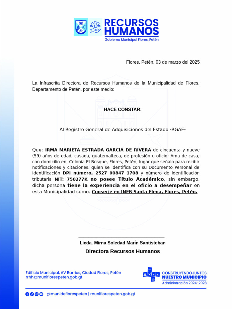 CONSTANCIA DE RGAE NUEVO FORMATO 2025 | PDF | Departamento de Petén ...