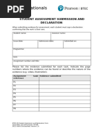 BTEC Learner Submission Form | PDF | Computers