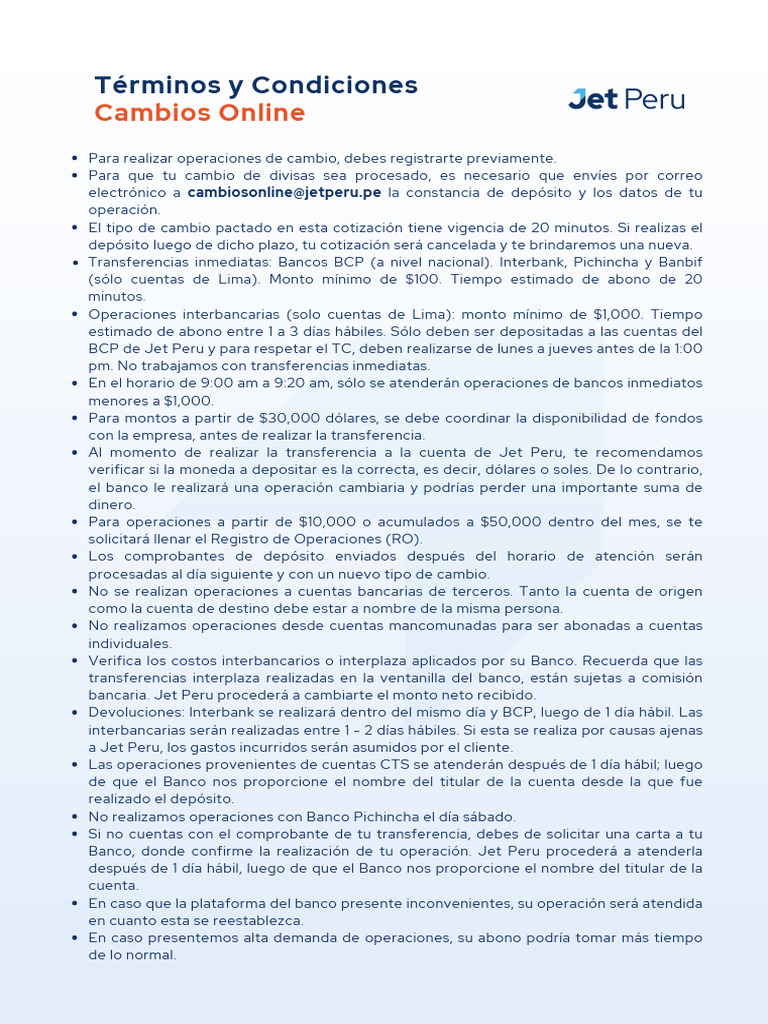 Cuentas Bancarias TyC - Cambios Online | PDF | Bancos | Transferencia bancaria