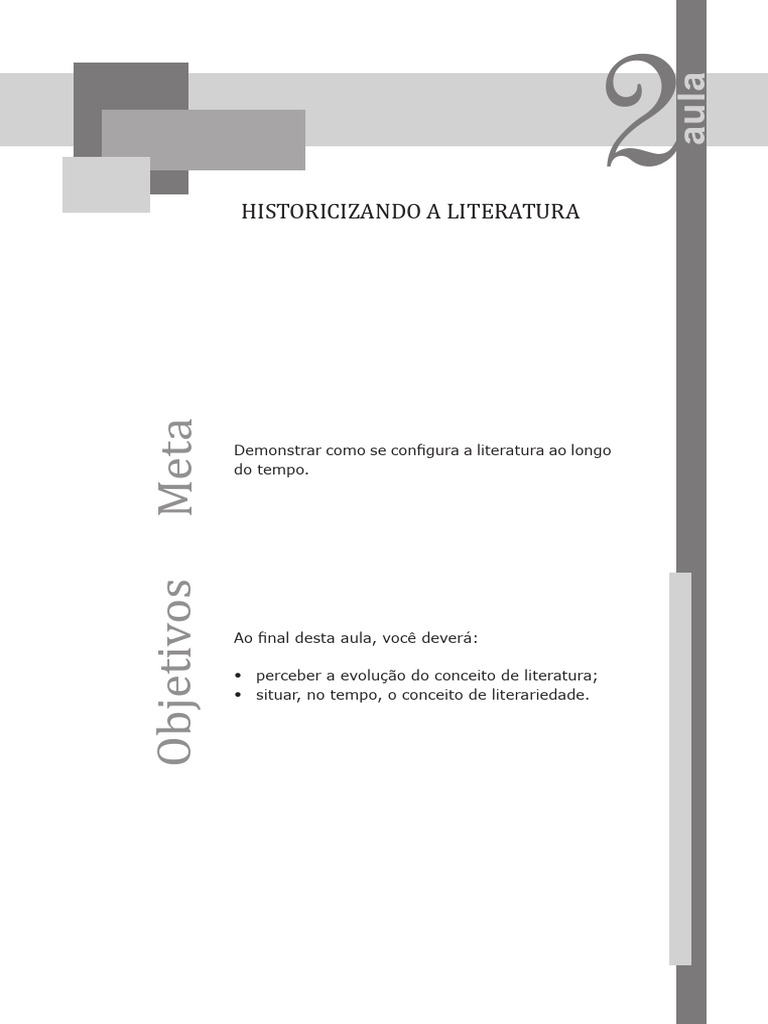 Letras Mod1 Vol4 Fundamentosdeteoriadaliteratura Aula2 | PDF | Estado | Estética