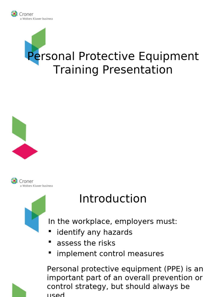Personal Protective Equipment Training Presentation | PDF | Personal ...
