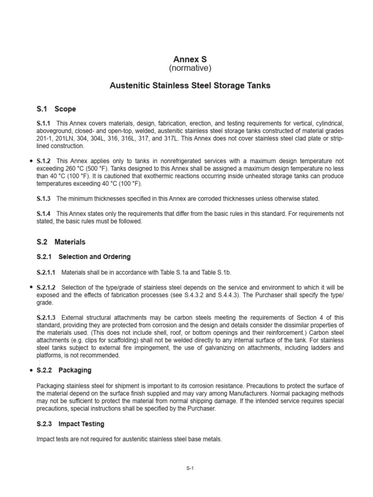 Anexo S Api 650 | PDF