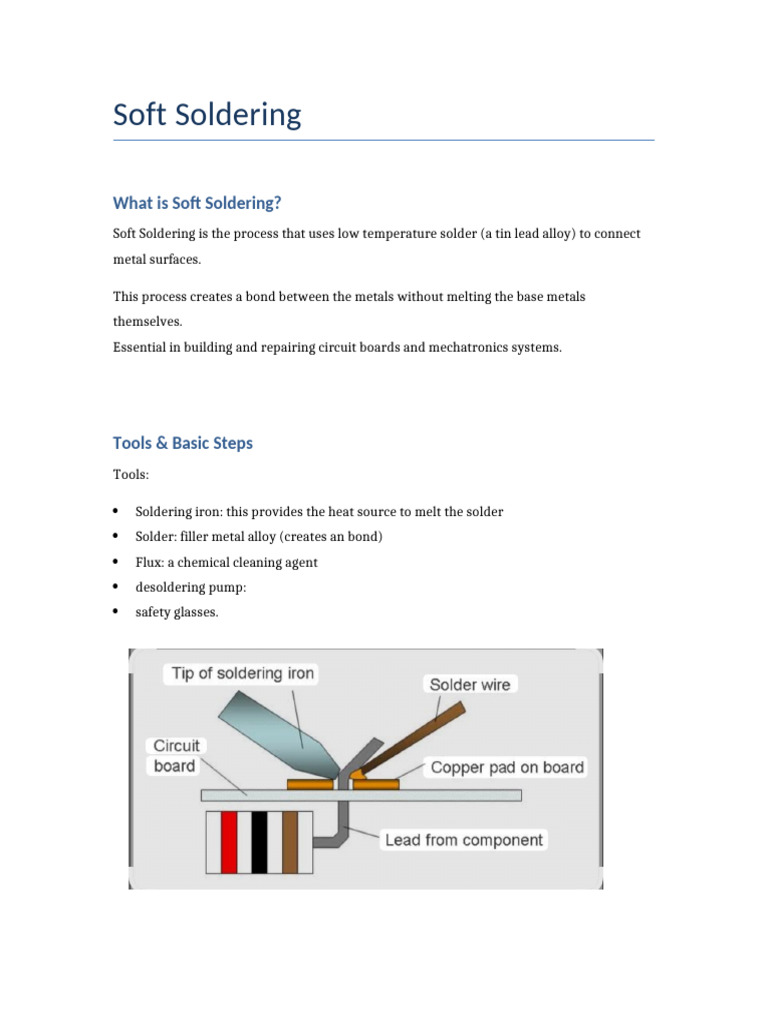 Soft Soldering: Techniques and Safety Tips | PDF