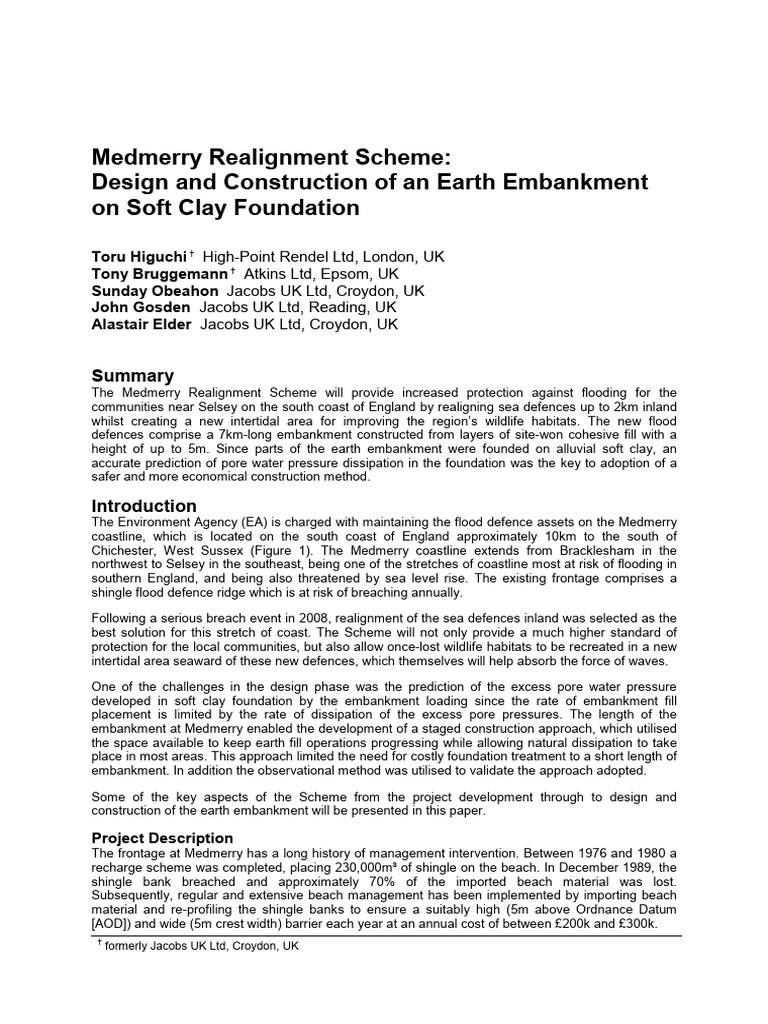 Medmerry Realignment Scheme - Design and Construction of An Earth ...