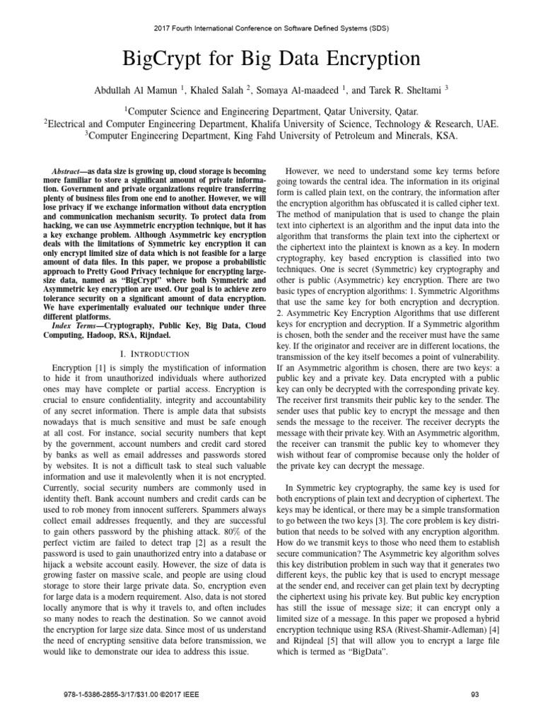 Cyber security Big Data part 2 | PDF | Key (Cryptography) | Public Key Cryptography