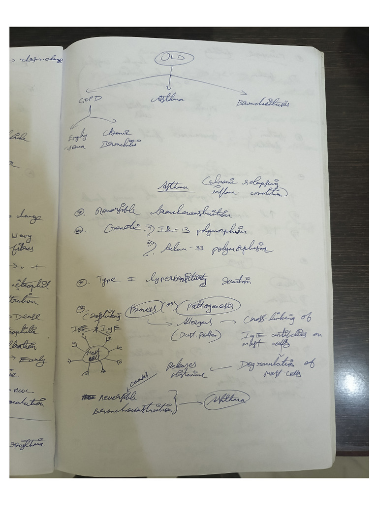 Obstructive Lung Diseases - Best Handwritten Short Note For Pathology | PDF