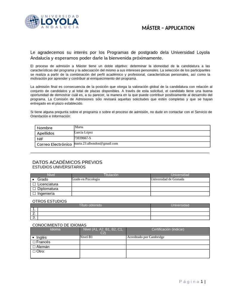 Application Form 2019 | PDF