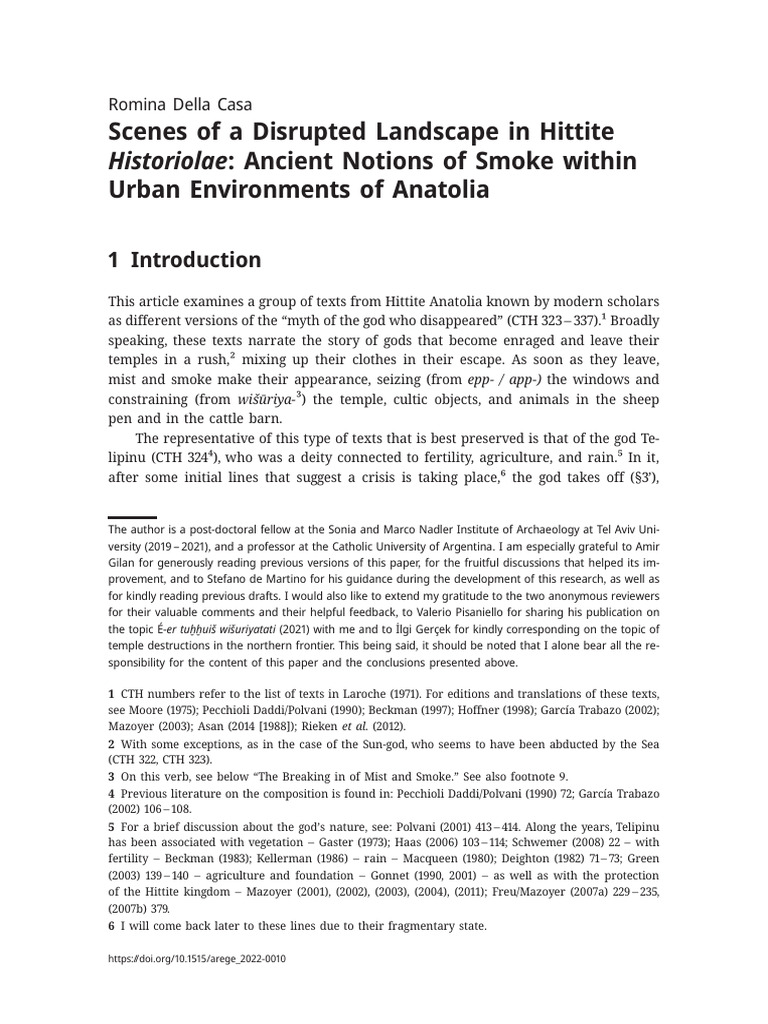 scenes-disrupted-landscape | PDF | Hittites | Solar Deity