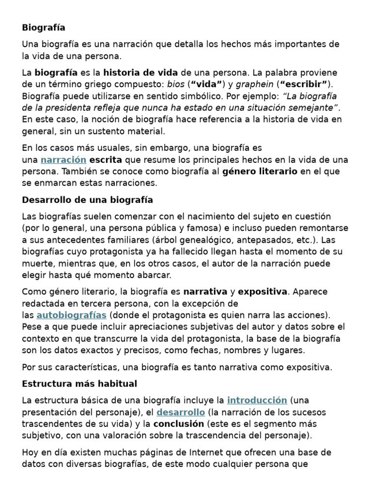 Guía para Escribir Biografías Efectivas | PDF | Narración | Biografía