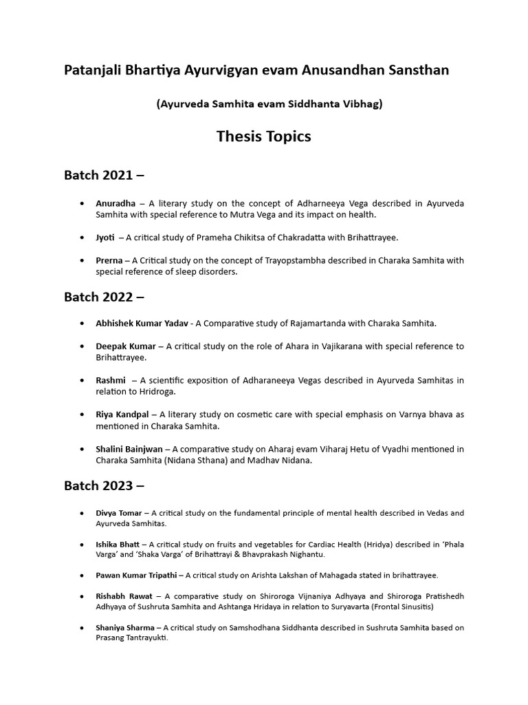 All Thesis Topics 5 | PDF