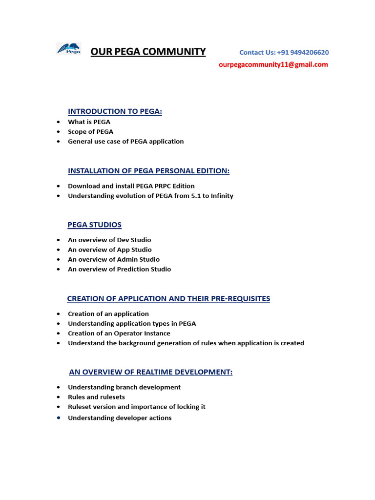 Pega PRPC Csa & Cssa Syllabus | PDF | Databases | Relational Database