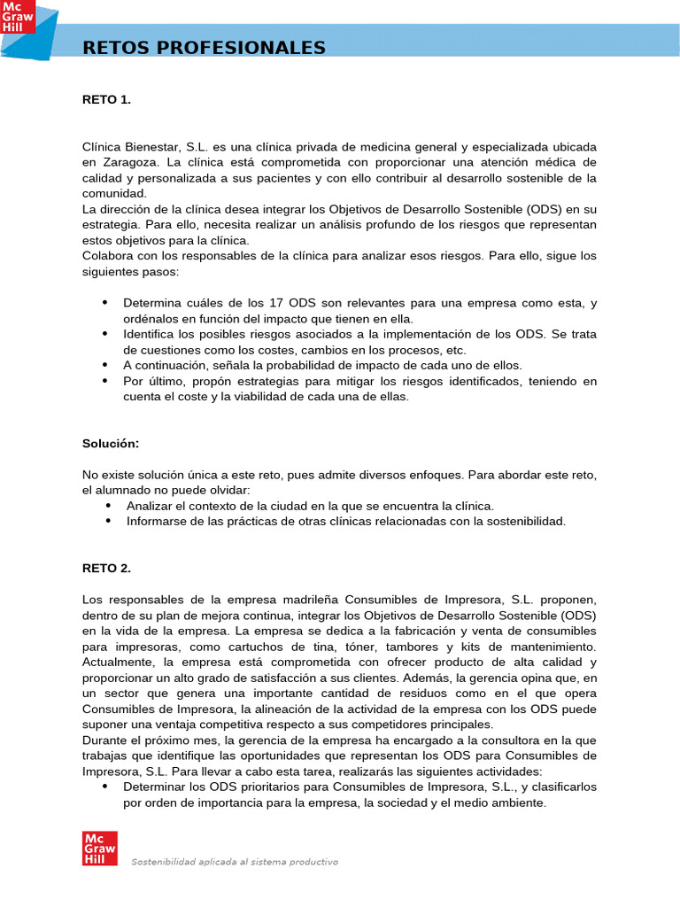 Retos Profesionales U.02 | PDF | Sustentabilidad | Business