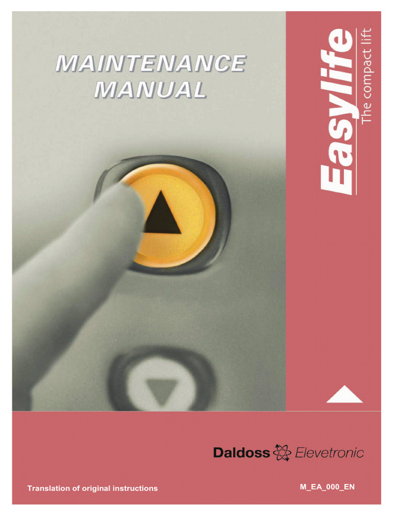 Daldoss Maintenance Manual | PDF | Elevator | Door