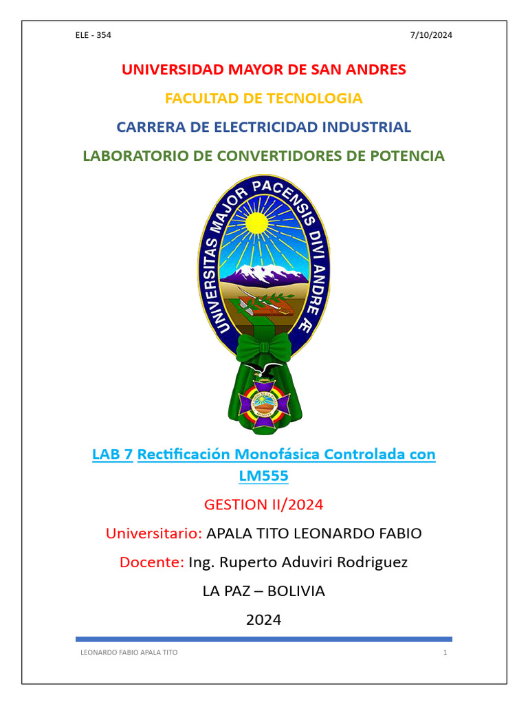Labo7 Conv. Leonardo Apala | PDF | Rectificador | Electromagnetismo