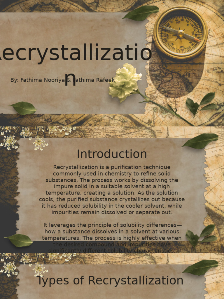 Recrystallization Techniques in Chemistry | PDF | Filtration | Physical ...