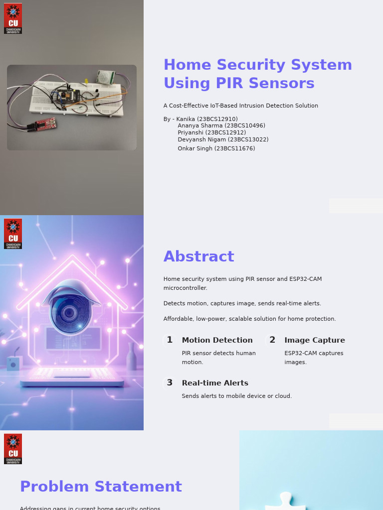 Home Security System Using PIR Sensors | PDF | Sensor | Closed Circuit ...