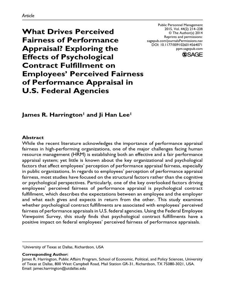 WS3_What Drives Perceived Fairness of Performance Appraisal | PDF | Performance Appraisal ...