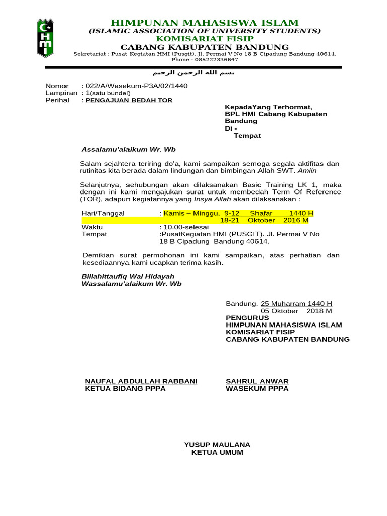 022-PENGAJUAN BEDAH TOR Ke BPL | PDF