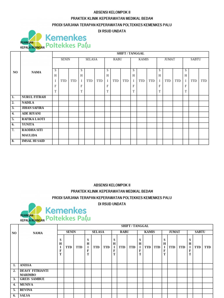 Absensi - Kel2 - KMB | PDF