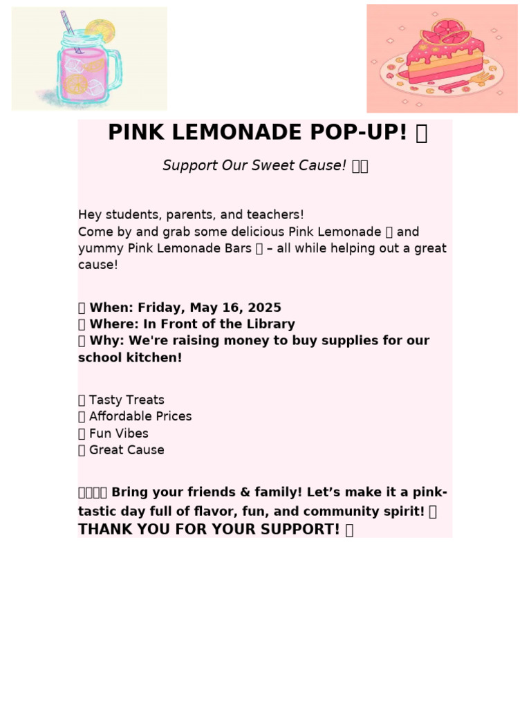 Pink Lemonade Flyer Styled | PDF