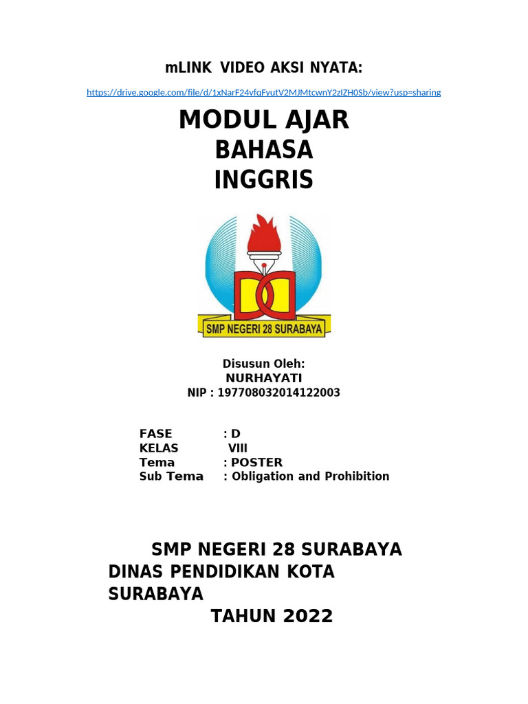 Modul Ajar Poster Kls 8 | PDF