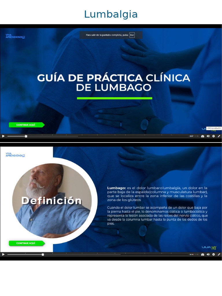 Lumbalgia | PDF