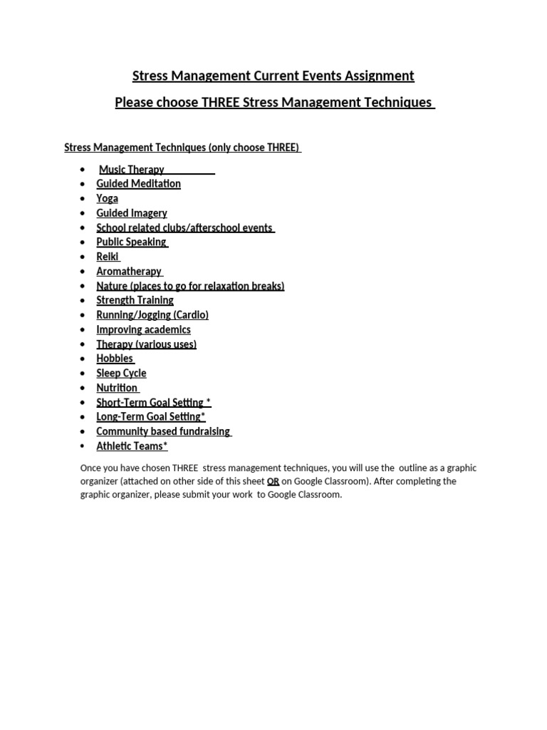 Stress Topic Sheet Updated | PDF