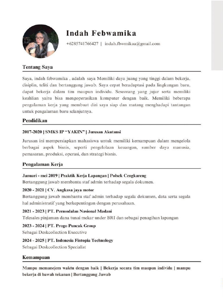 Cv. Indah | PDF
