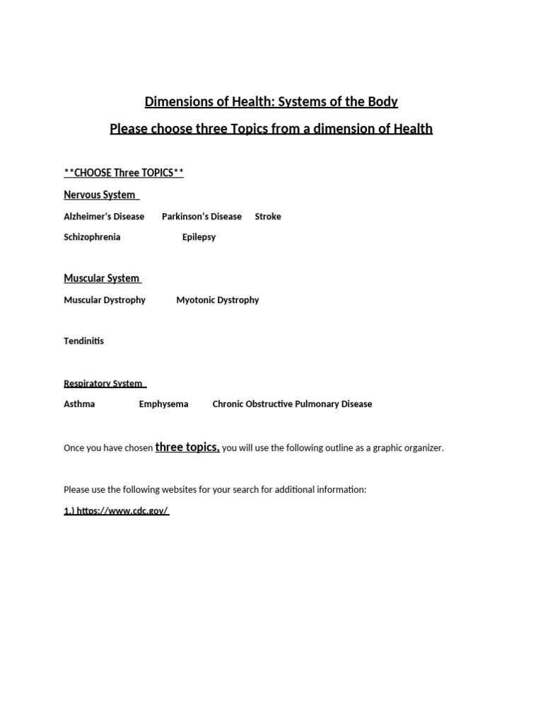 DOH Body Systems | PDF