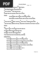 Country Roads Lyrics and Chords | PDF