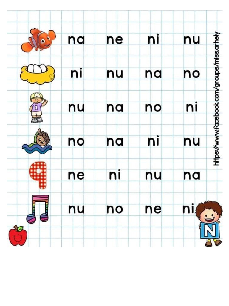 Actividad de La Letra N | PDF