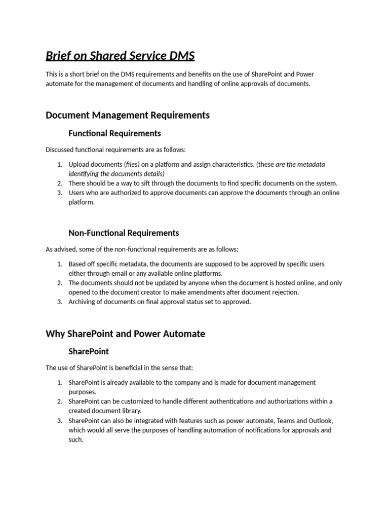DMS Benefits with SharePoint & Power Automate | PDF | Computer File ...