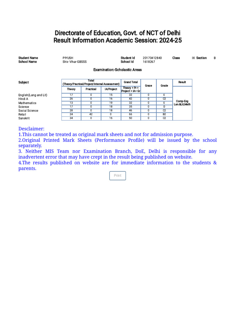 Edustud - Nic.in Result FrmPubliclevelResult 23 24.aspx | PDF