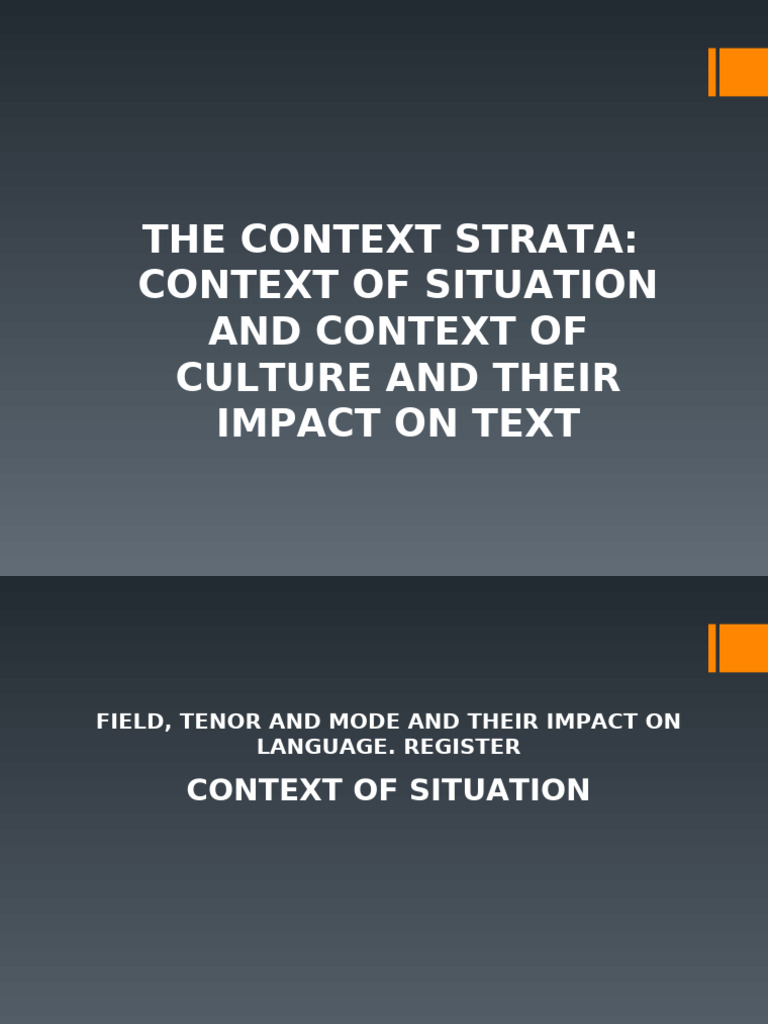 Context of Culture and Situation in Texts | PDF | Grammar | Communication