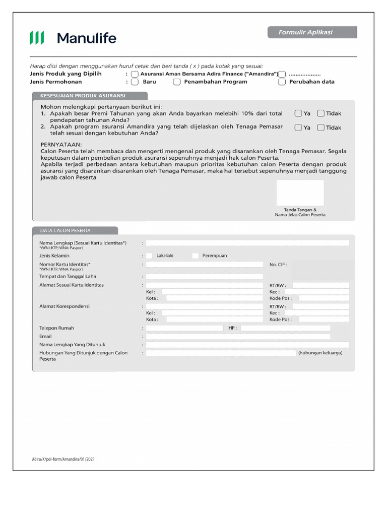 Spaj 203332400223 | PDF