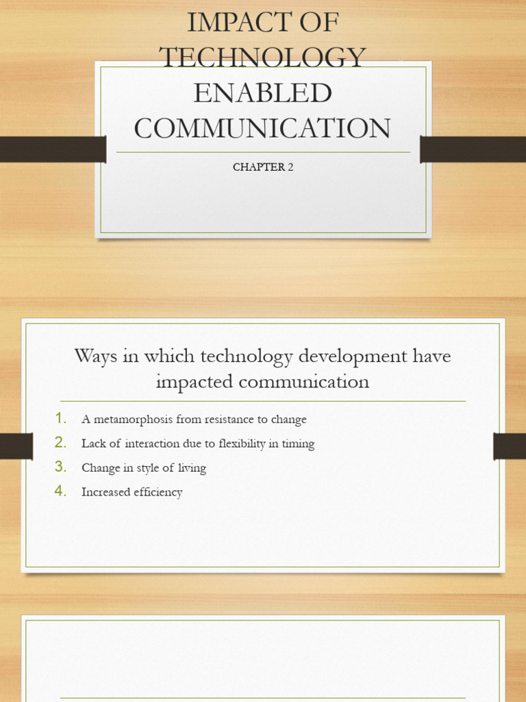 Ch2-Ppt1 - Impact of Technology On Communication | PDF | Blog ...