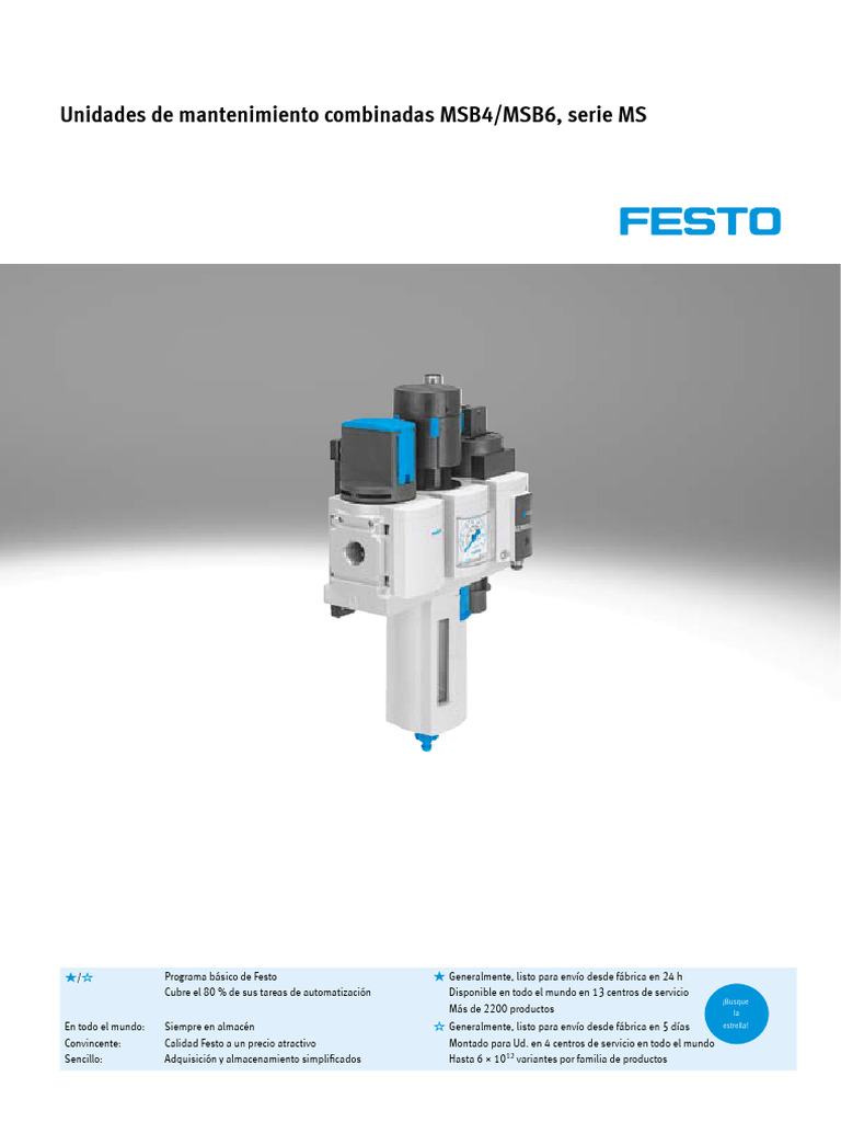 Festo Unit Maintenance | PDF | Filtración | Uso eficiente de energía