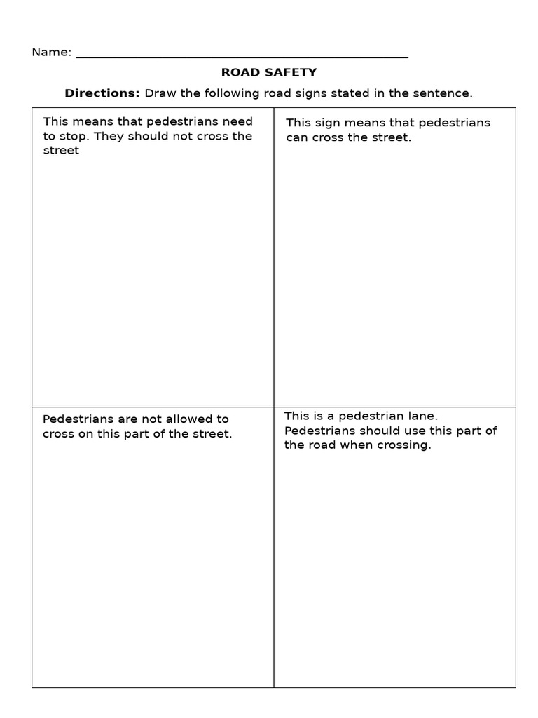 Mapeh - Road Sign | PDF