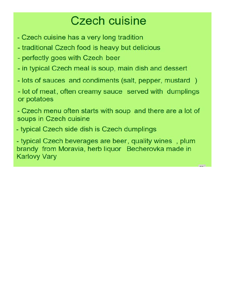 Czech Cuisine | PDF